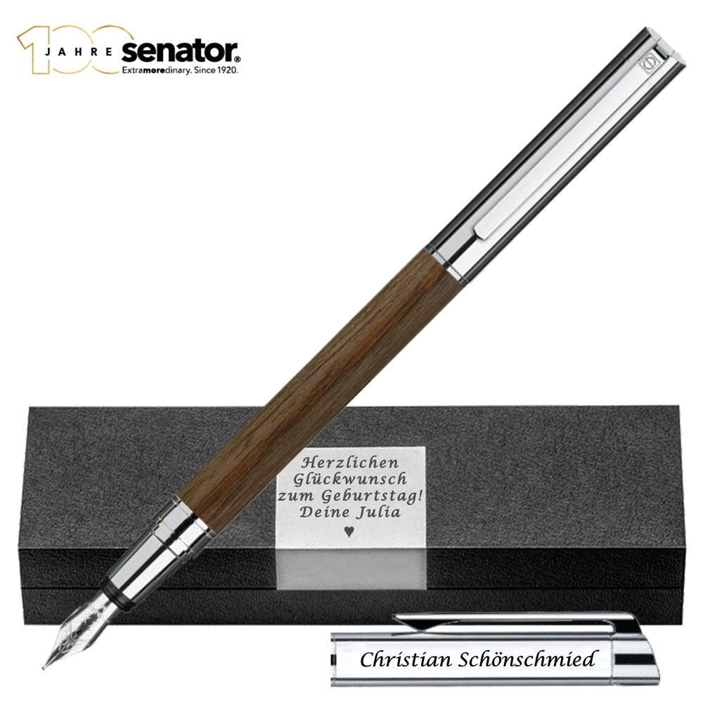 senator® TIZIO FÜLLHALTER SILBER – Mit-Gravur.de